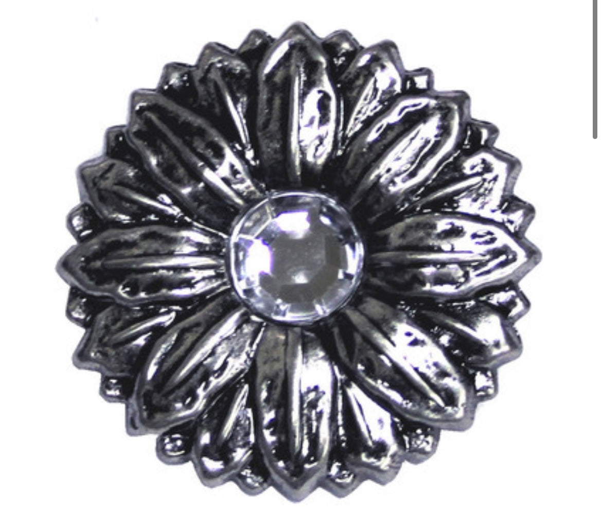 Antique Silver Sunflower Concho – Andria's Custom Creations