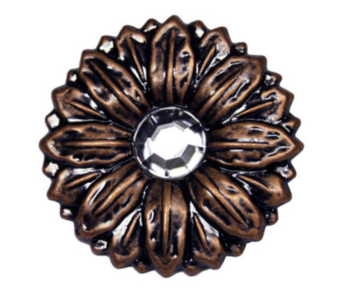 Copper Sunflower Conchos – Andria's Custom Creations